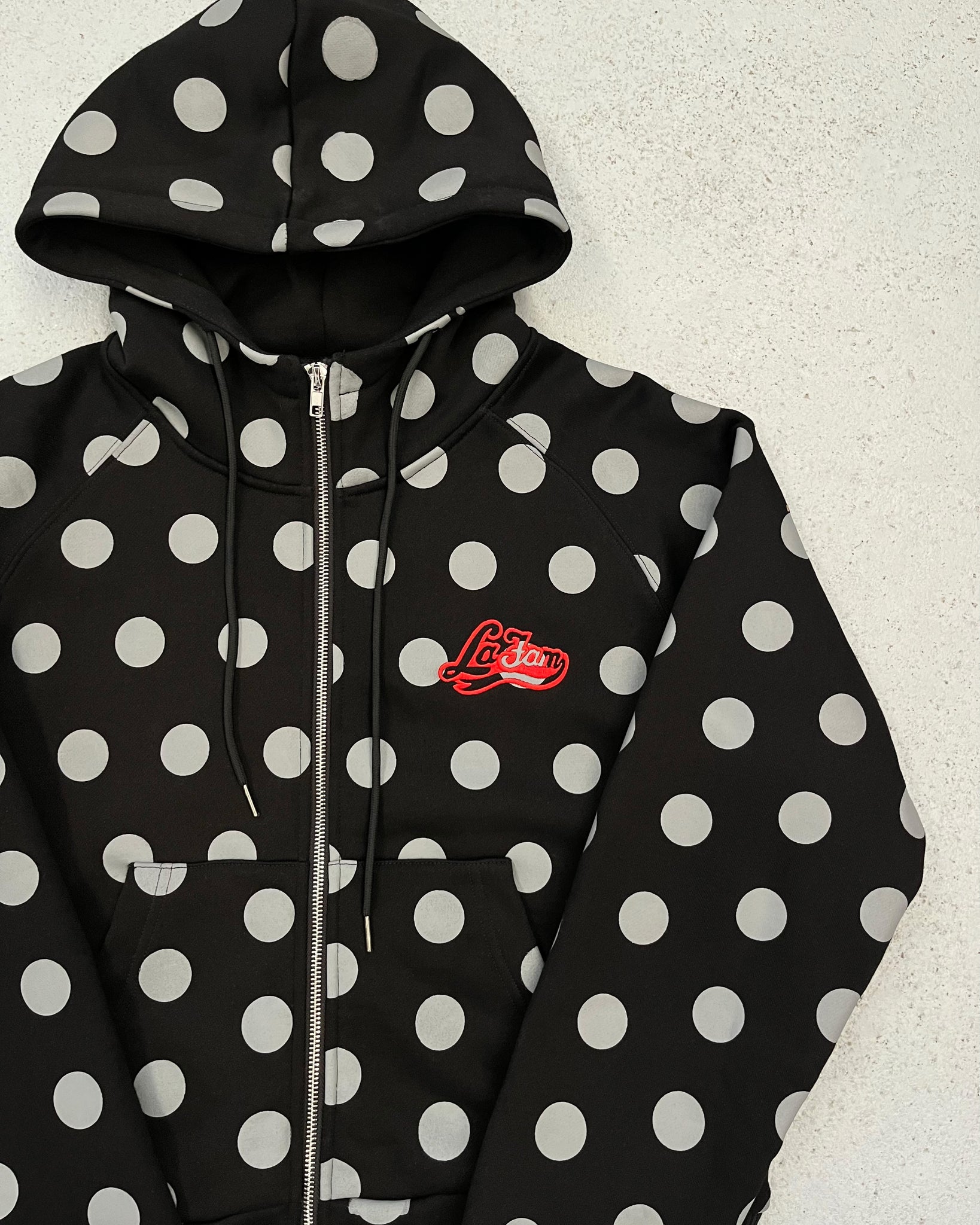 polka dots zipper black – La Fam